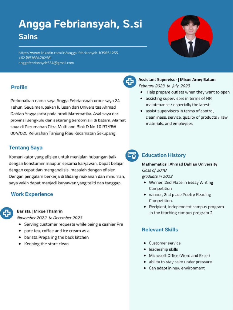 Angga Febriansyah - Cashier - CV Didaftar | PDF