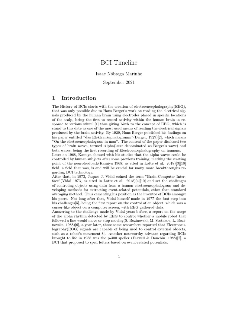 BCI Timeline | PDF