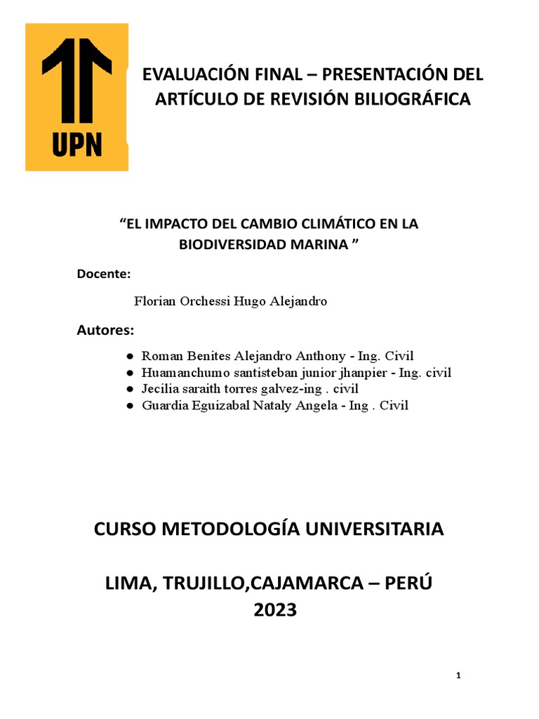 Inve.1101.ef - Presentación Del Artículo de Revisión Biliográfica | PDF ...