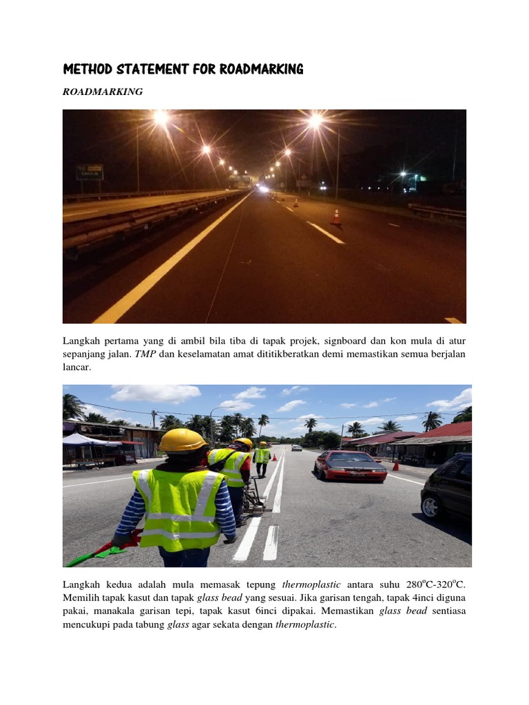 METHOD ROADMARKING | PDF