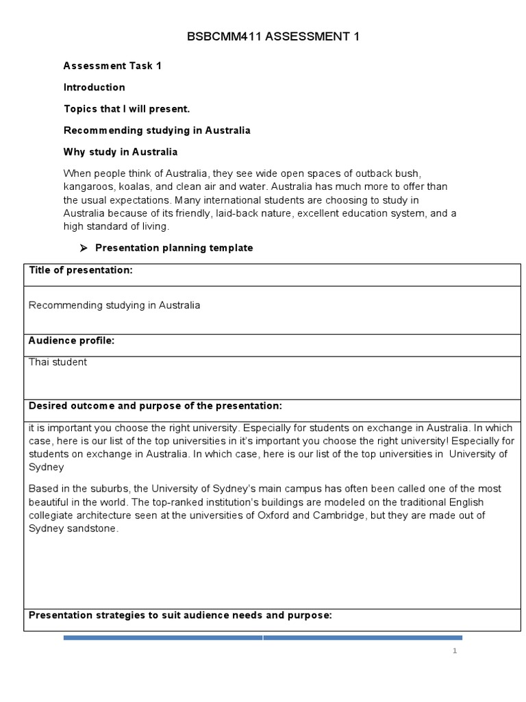 BSBCMM411 Assessment 1 | PDF