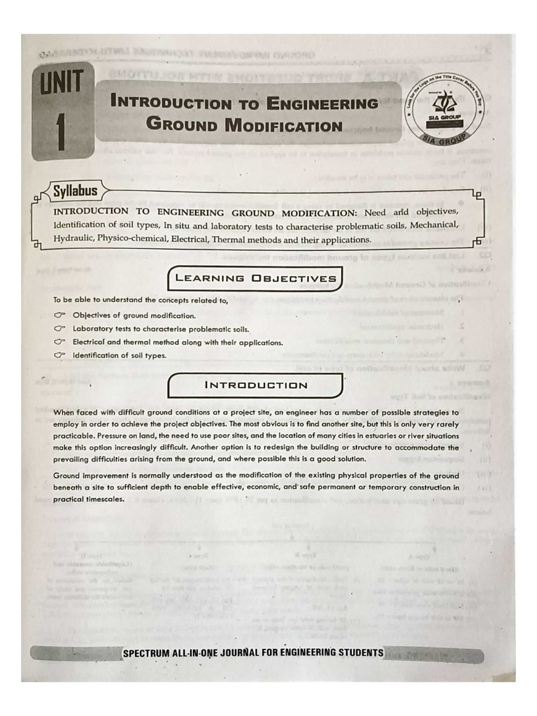Ground Improvement Technique | PDF