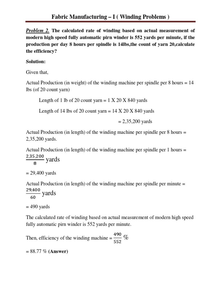 Winding Problems | PDF
