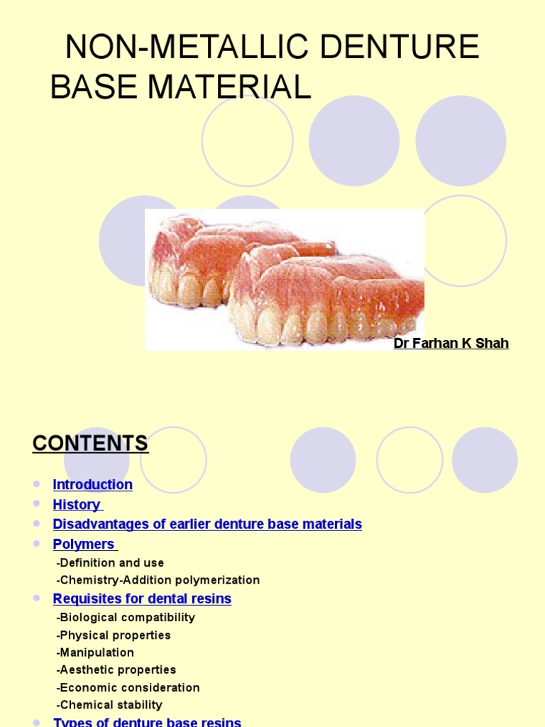 NON-METALLIC DENTURE BASE MATERIAL F | PDF | Social Science