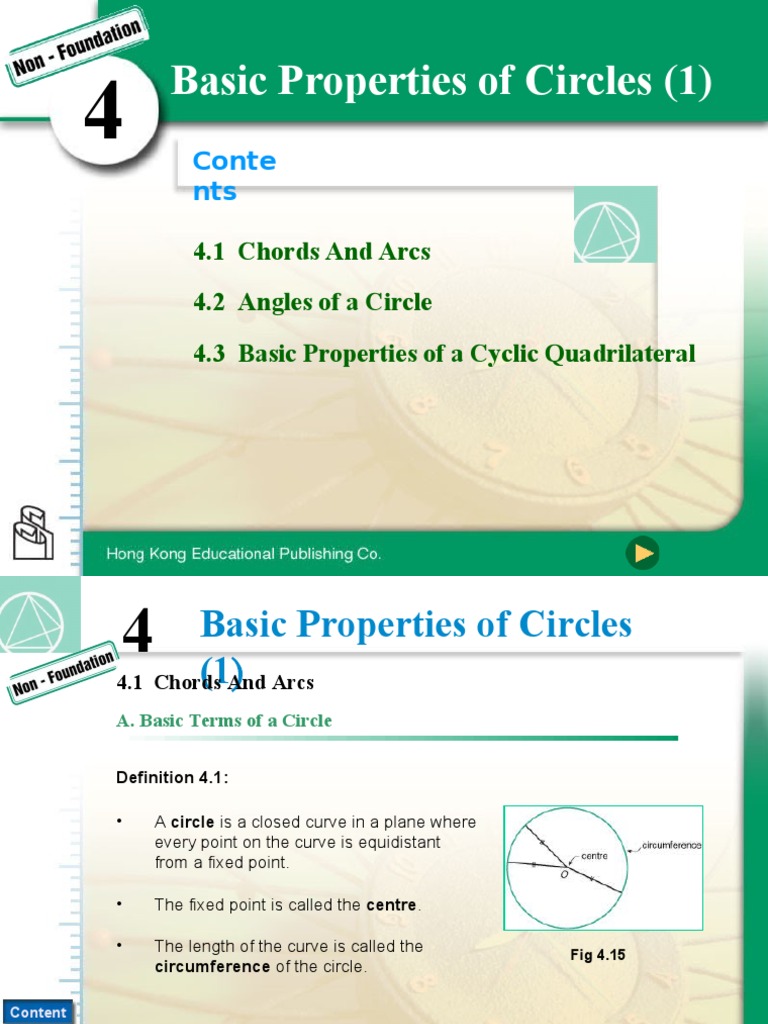 Circle Theorems and Properties | PDF | Circle | Elementary Geometry