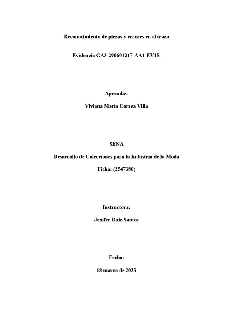 Reconocimiento de Piezas y Errores en El Trazo | PDF Reconocimiento de Piezas y Errores en El Trazo | PDF