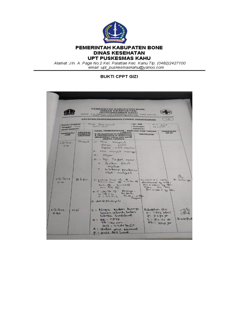 3.5.1 E) BUKTI CPPT GIZI | PDF