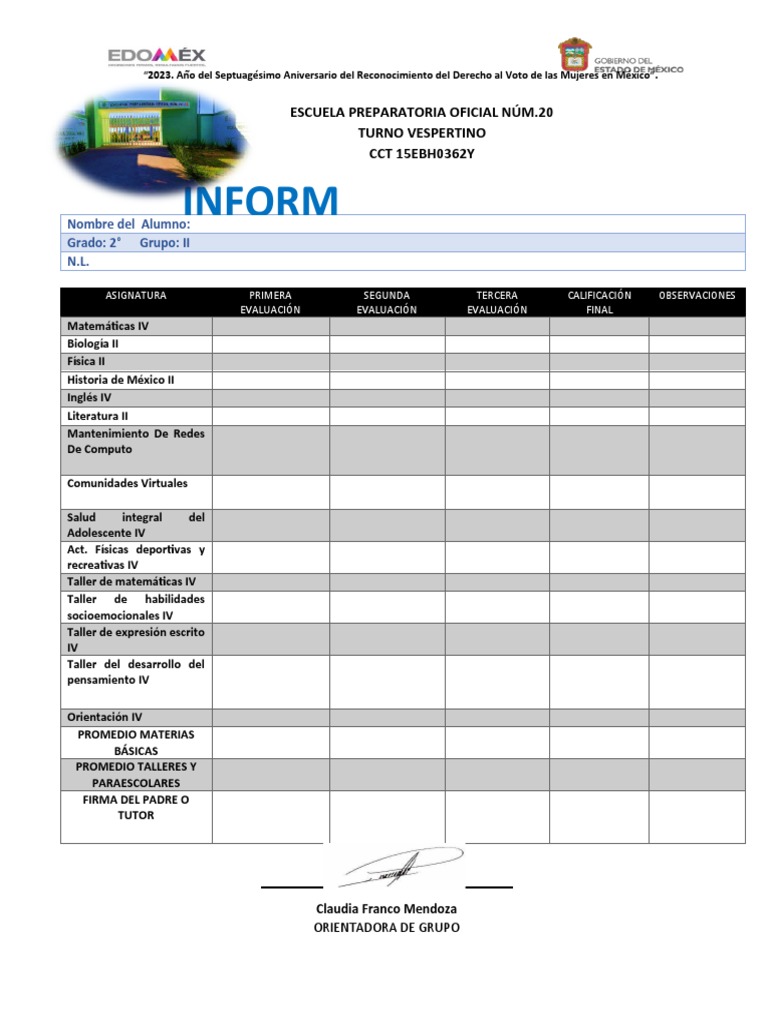 Machote Boletas de Segundo Grado Grupo 2 Julio Imprimir 2023 | PDF