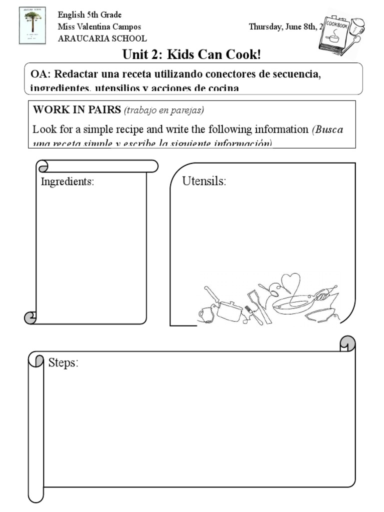 RECIPE 5th Grade PDF