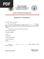 Brgy. Clearance 2025 | PDF