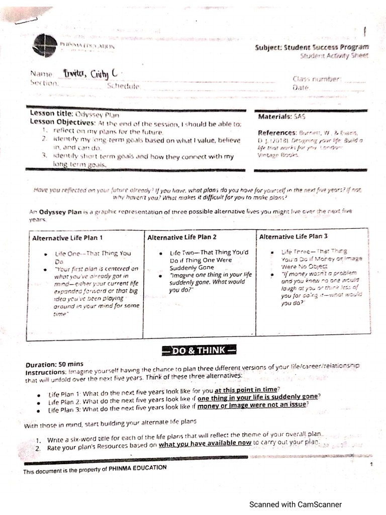SSP007 Odysset Plan | PDF