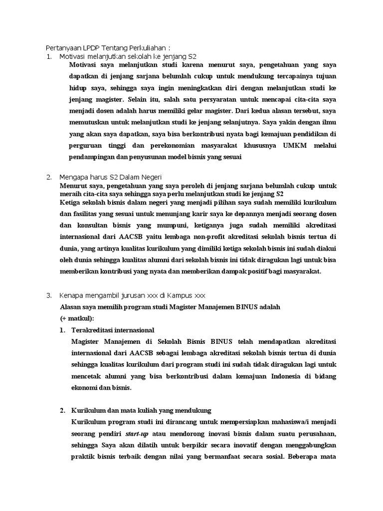 LPDP 3 | PDF | Karier & Perkembangan | Bisnis