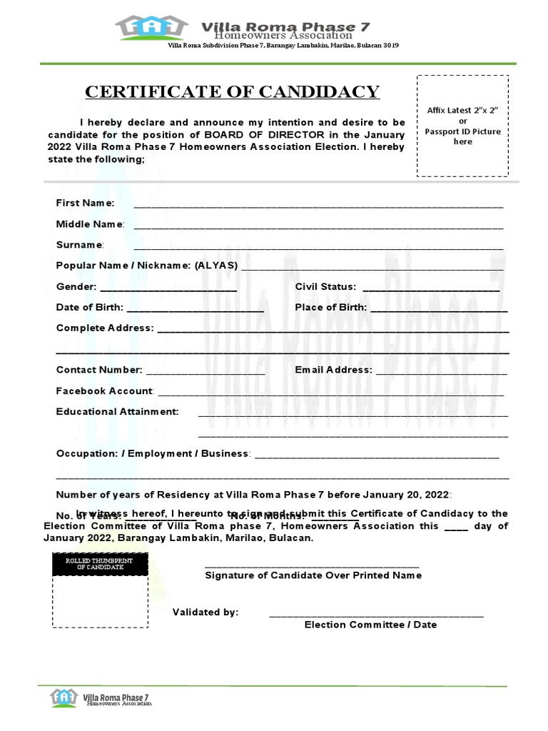 HOA Sample COC's | PDF