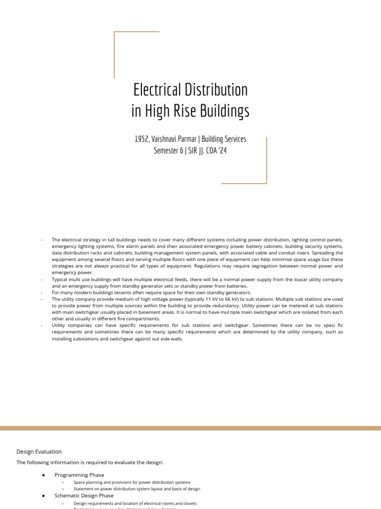 1952electrical Distribution in High Rise Buildings | PDF