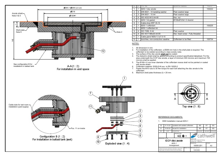ICCP Disc Anode: Product No. Description / Dimension Title / Item QTY ...
