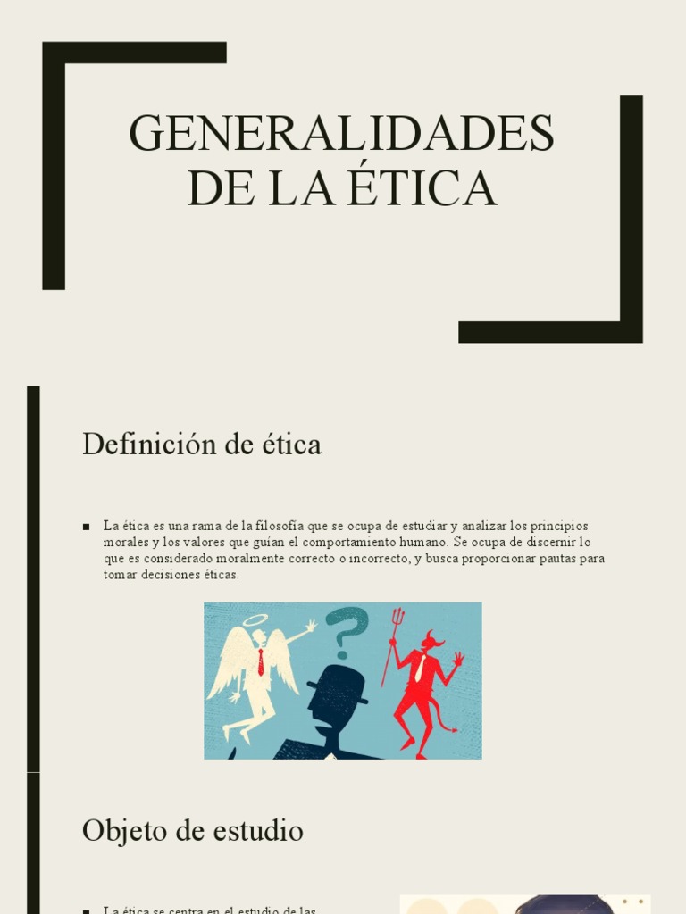 Generalidades de La Ética | PDF