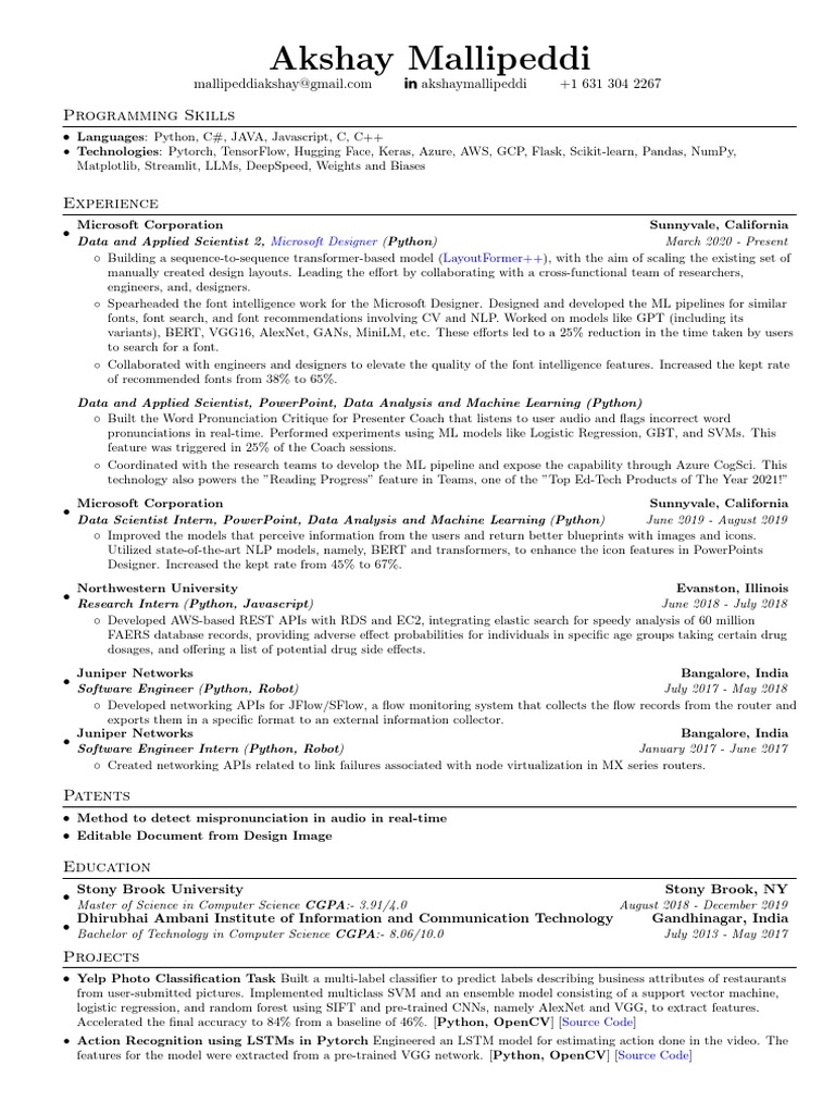 Akshay Mallipeddi Resume | PDF