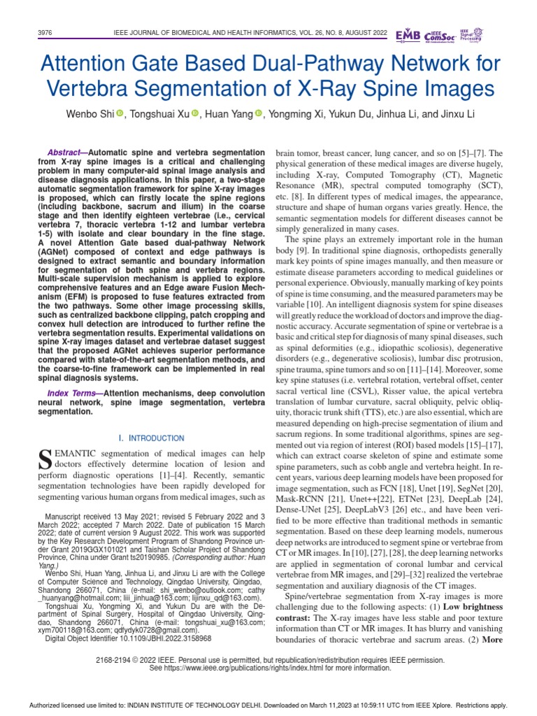 Attention Gate Based Dual-Pathway Network For Vertebra Segmentation of ...