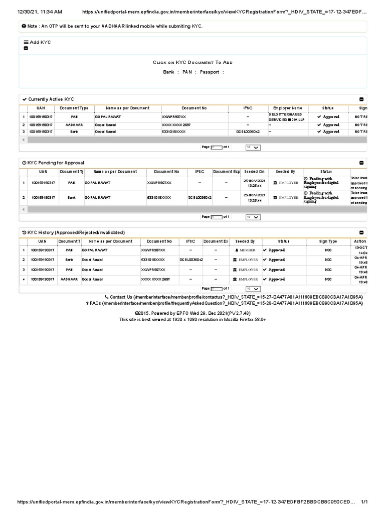 View KYCRegistration Form | PDF