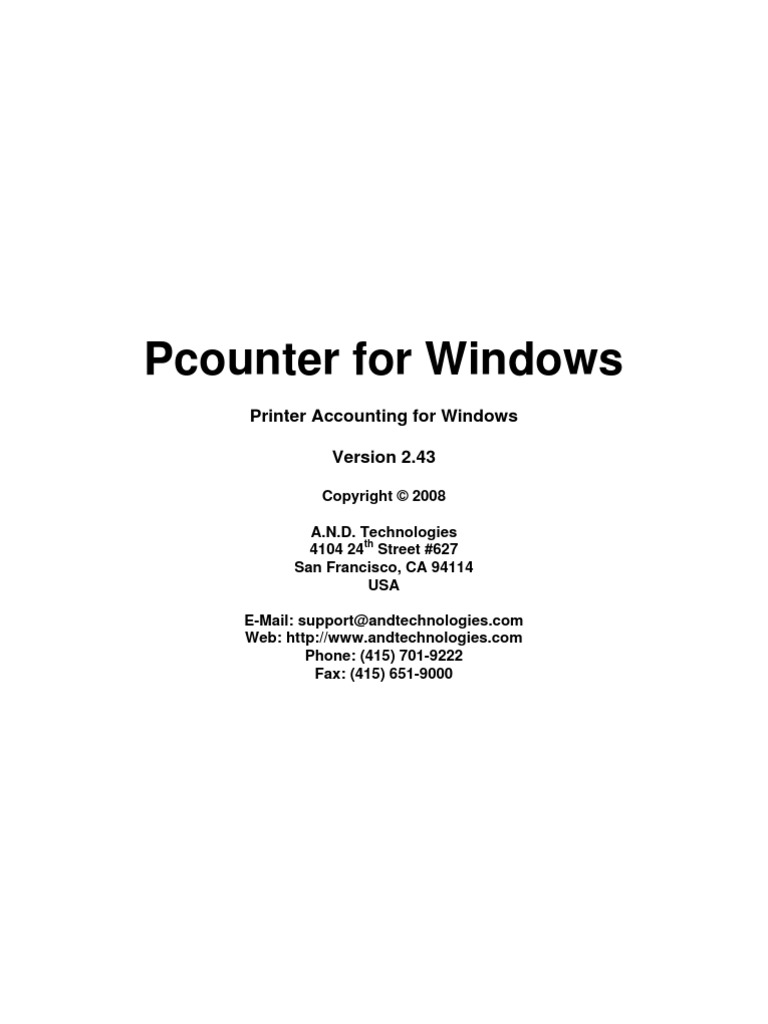 PCOUNTER | PDF | Windows Registry | Microsoft Windows