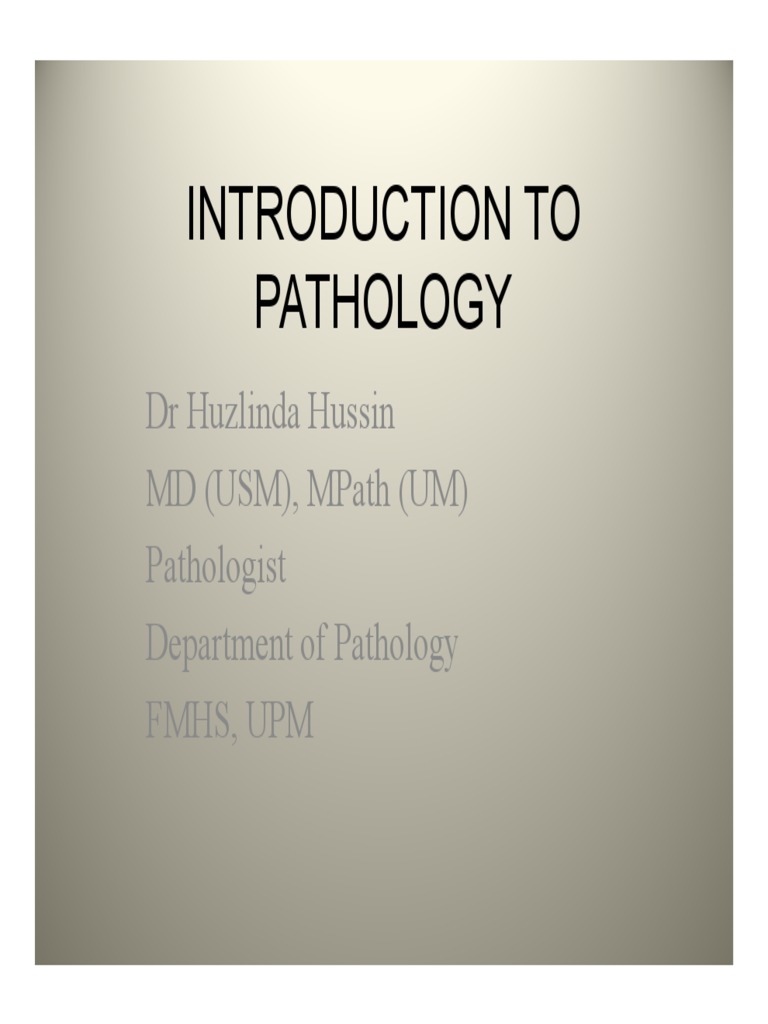 Introduction to Pathology Overview | PDF