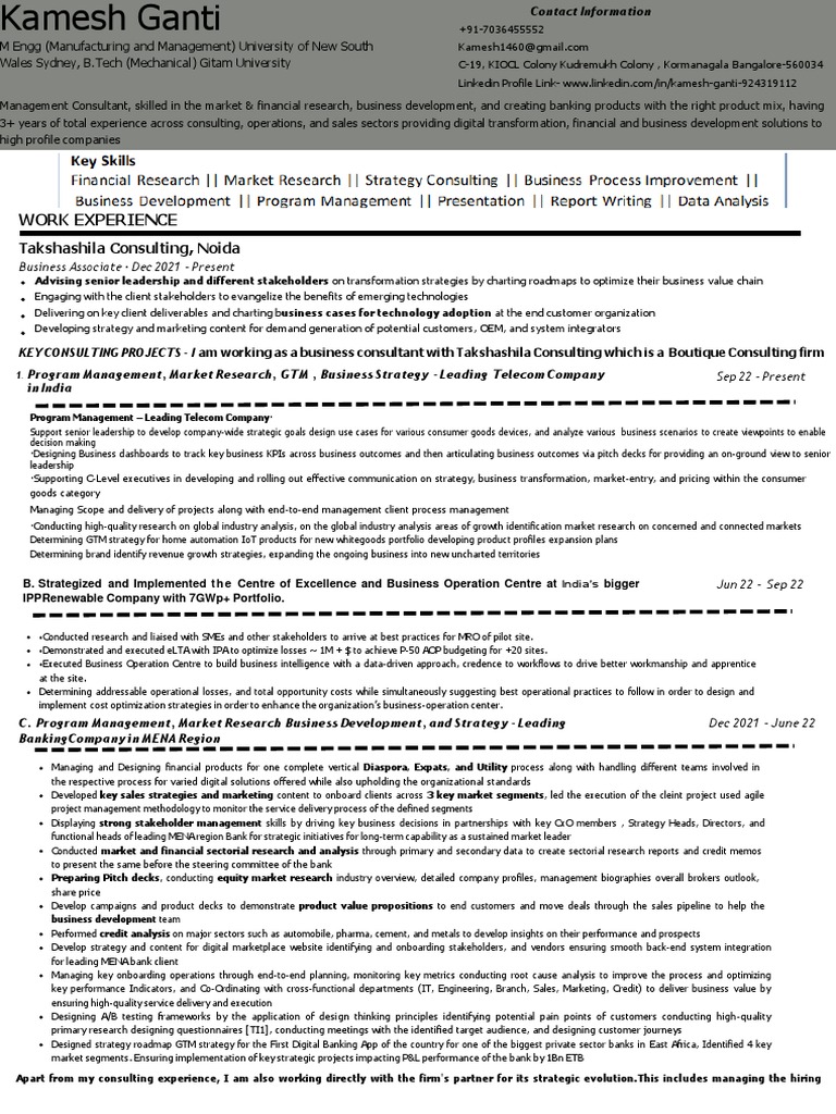 Iimjobs Kamesh Ganti | PDF