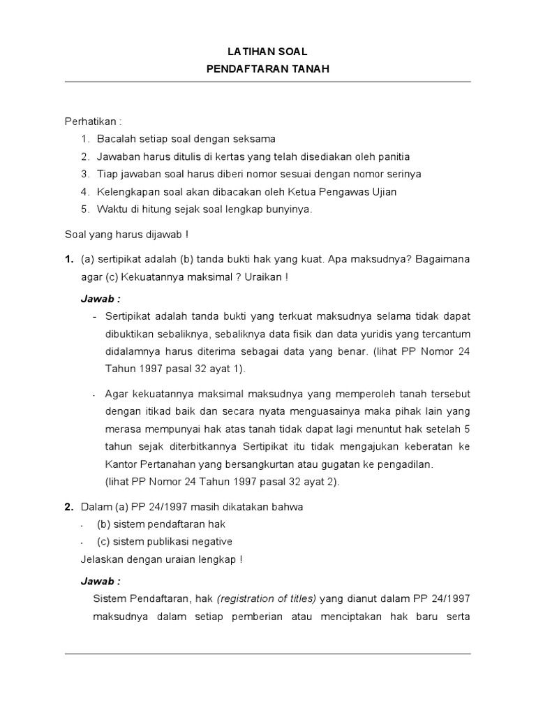 Contoh Soal PPAT | PDF