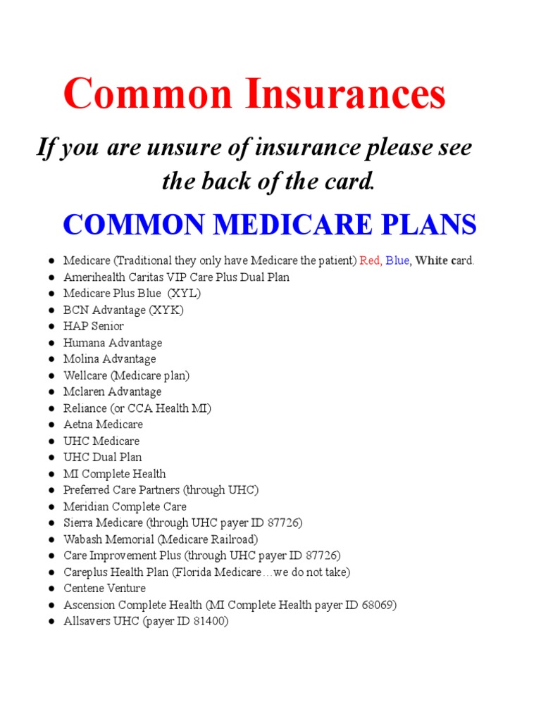 Common Insurances | PDF
