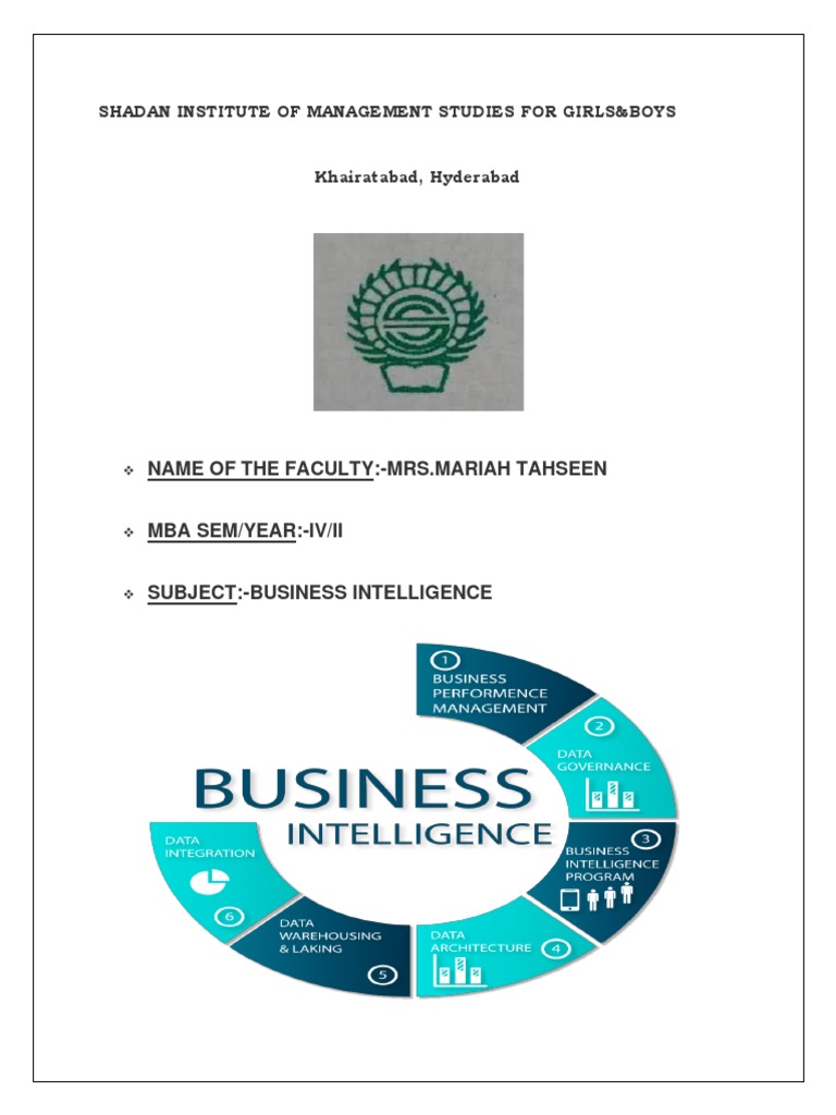 Business Intelligence Notes Pdf