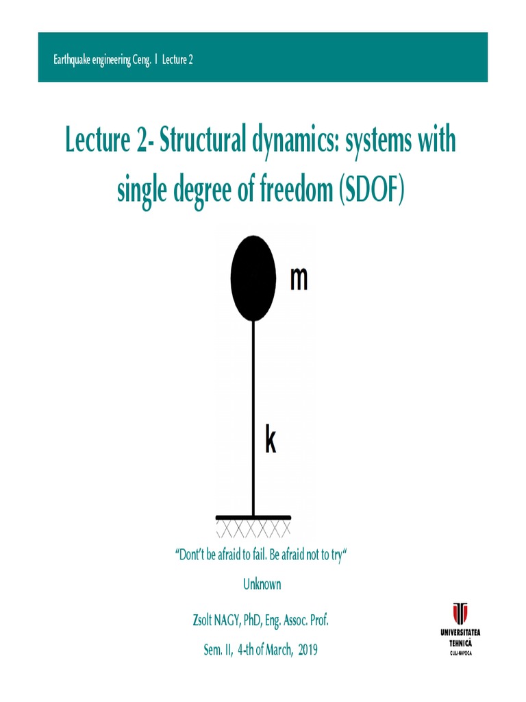 2 Structural Dynamics Sdof Pdf