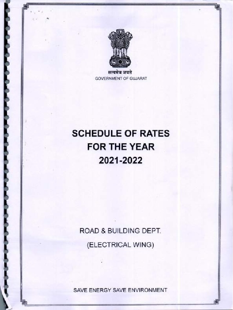 Electrical SOR_2021_22_Ch_01_to_06 | PDF