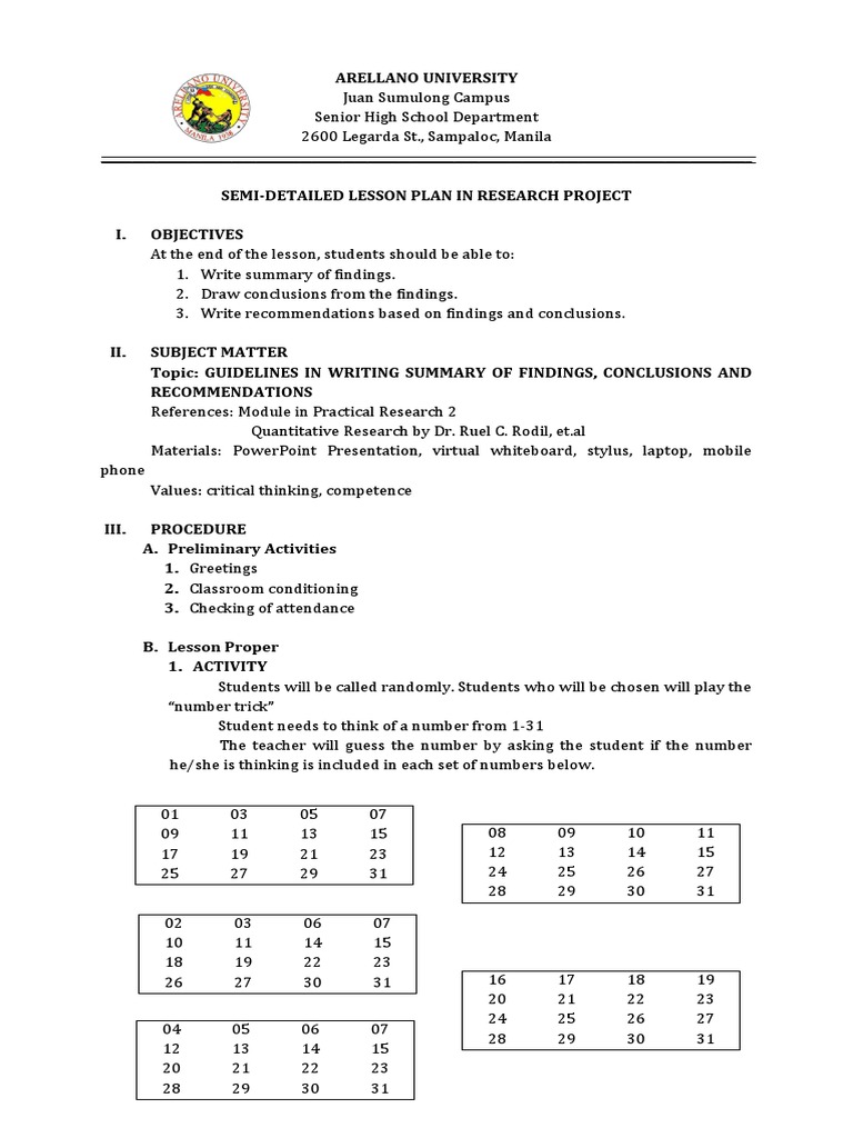 LP-IN-RESEARCH-PROJECT-GUIDELINES-IN-WRITING-SUMMARY-OF-FINDINGS ...
