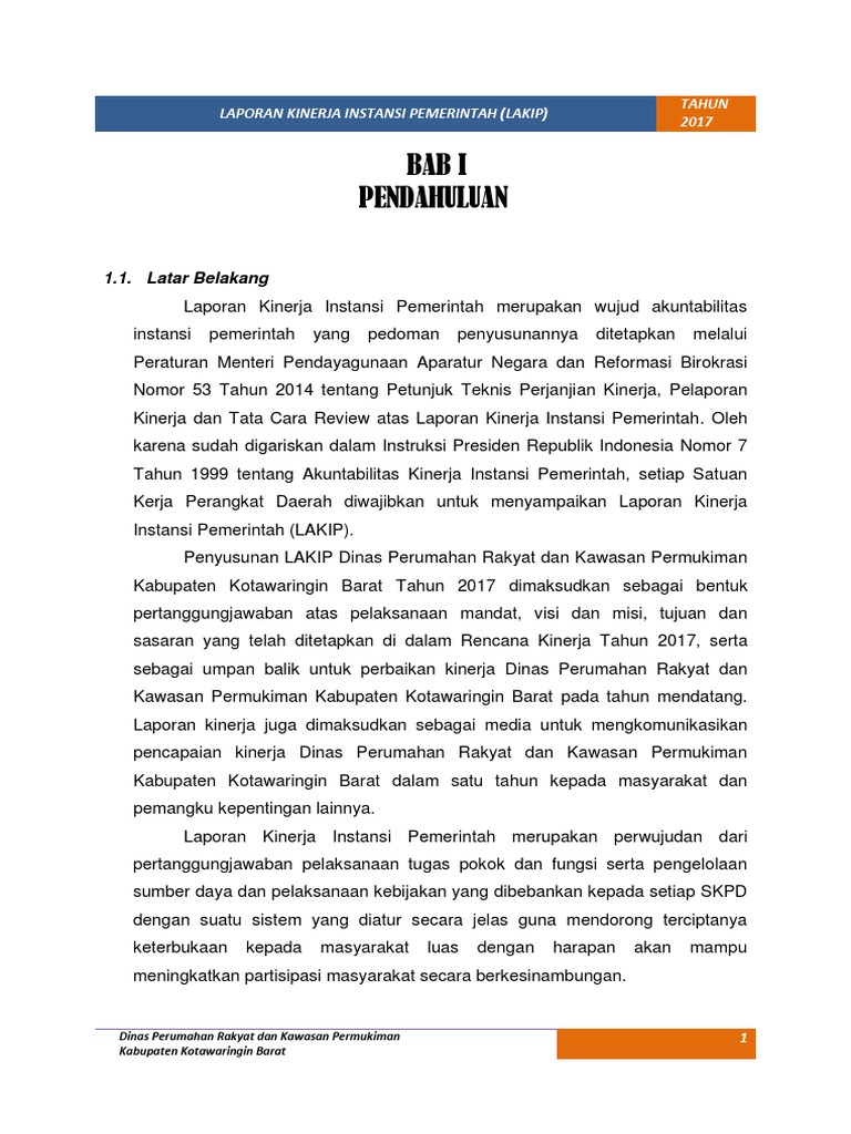 Lakip Disperkim 2017 | PDF