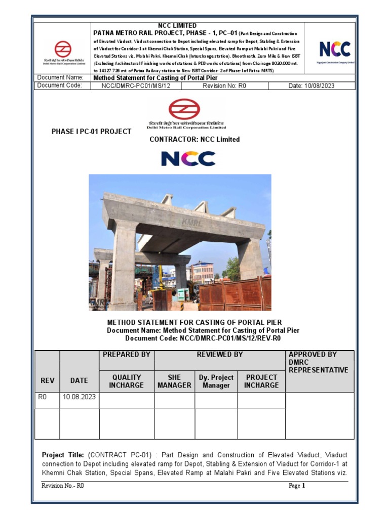 Portal Pier Casting Guide | PDF