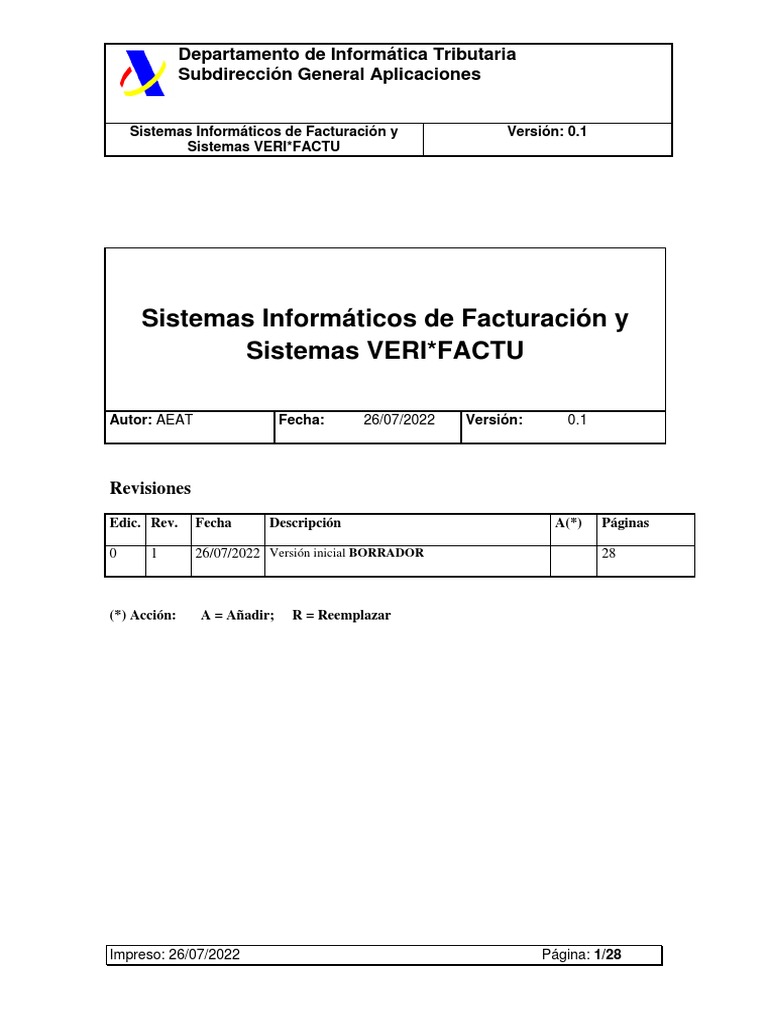 VERIFACTU ServicioWeb | PDF