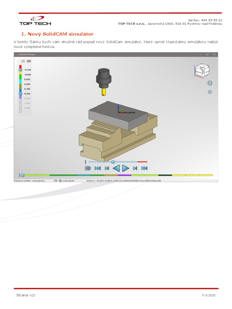 SolidCAM Simulátor | PDF