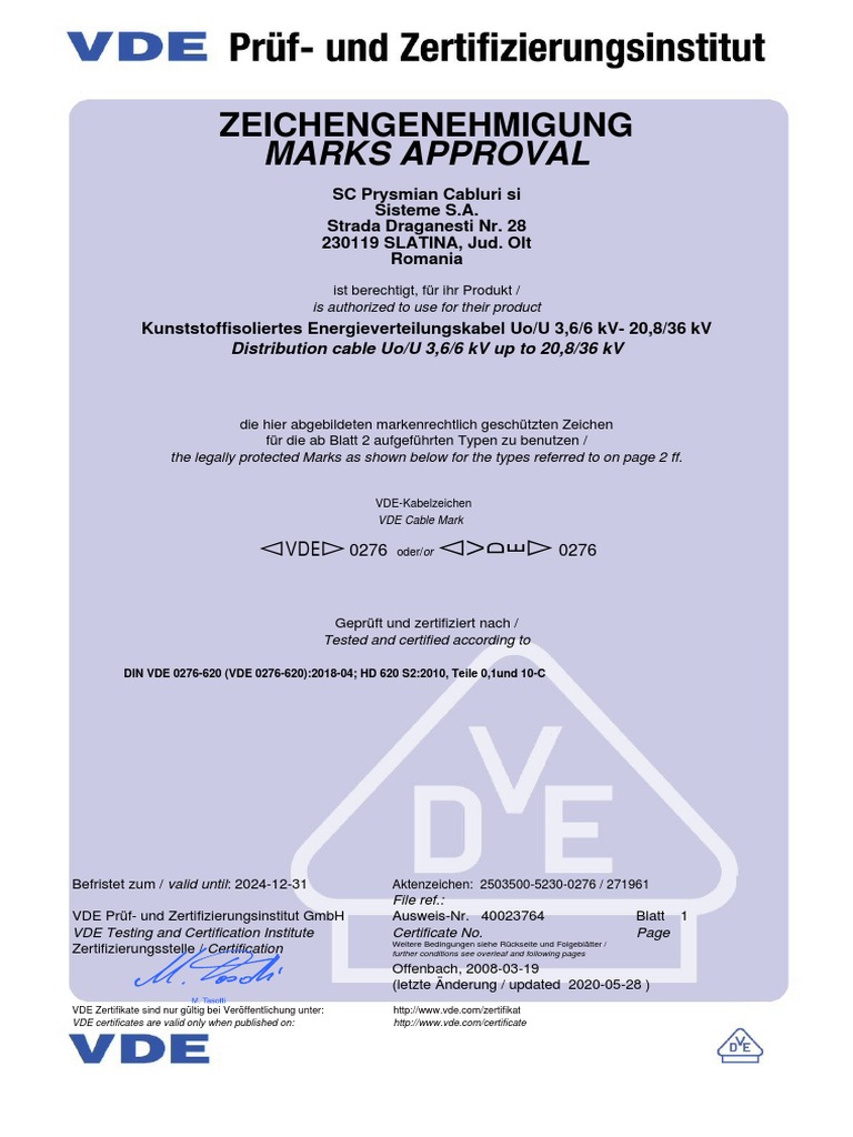 VDE_Marks_Approval_40023764_300 | PDF