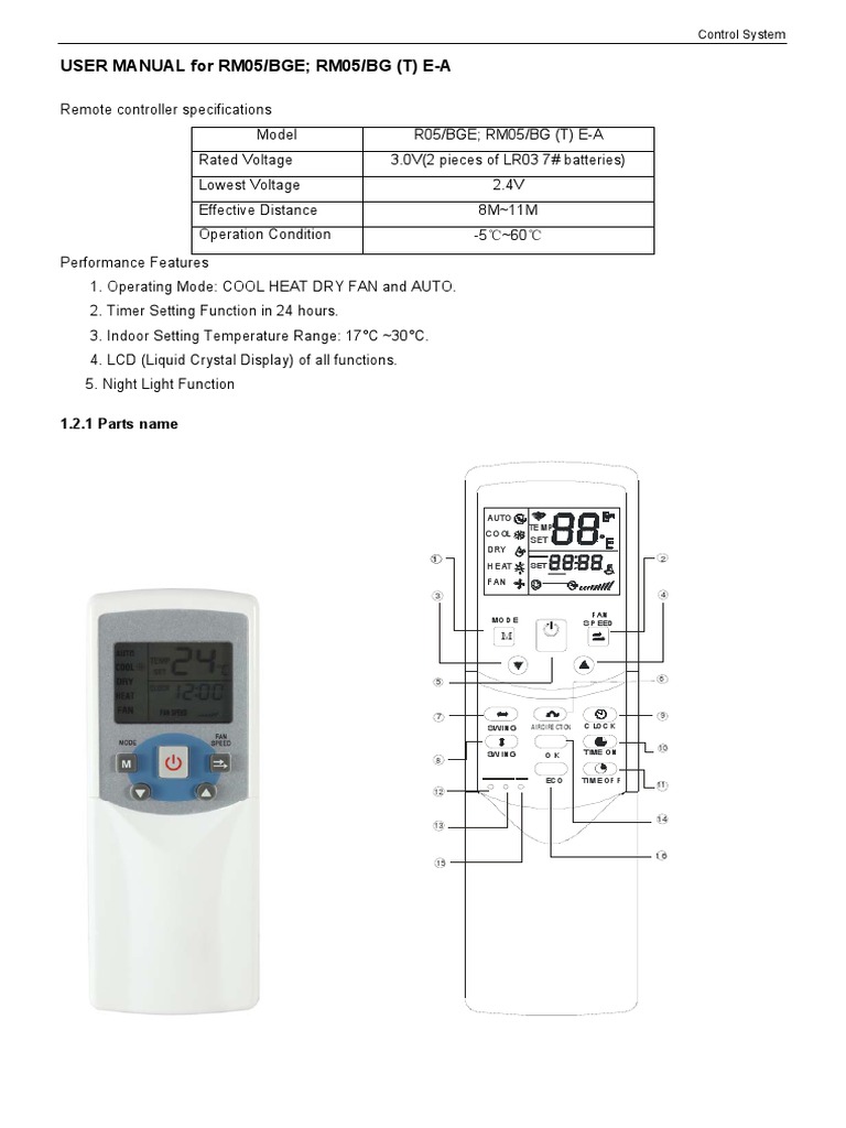 Midea RM05/BGE, RM05/BG User Manual English | PDF