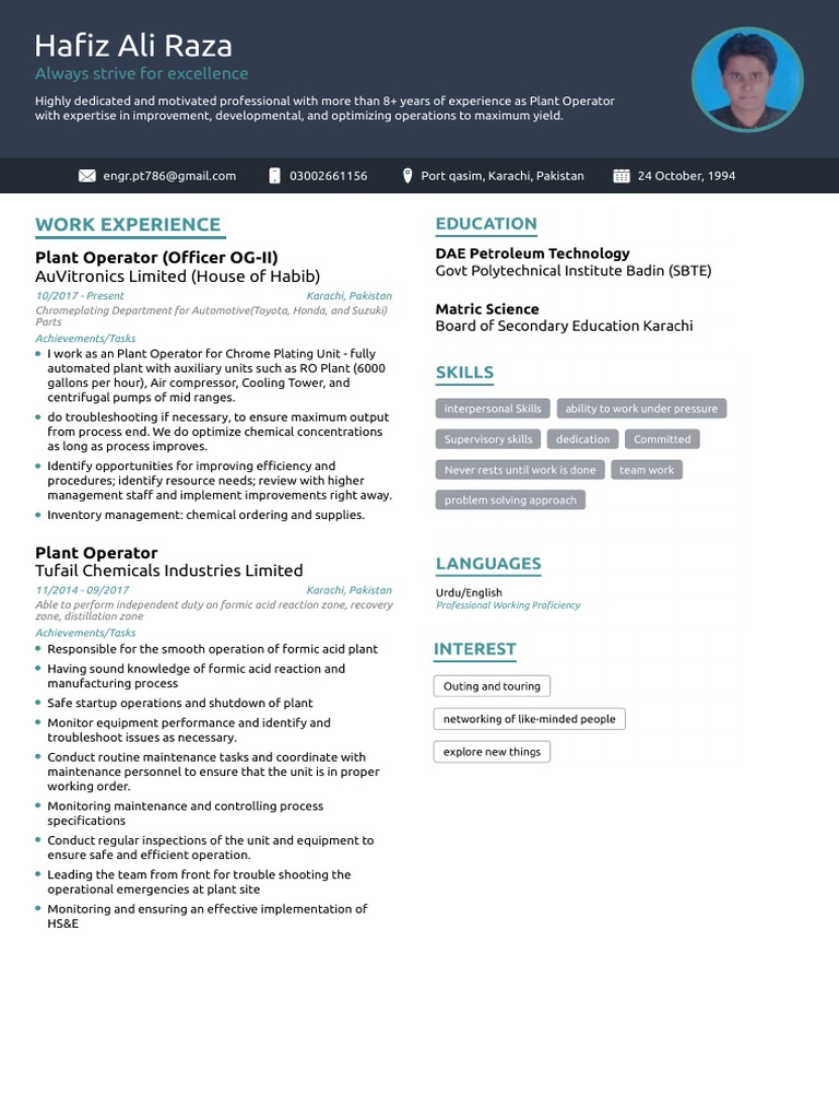 Hafiz Ali's Resume | PDF