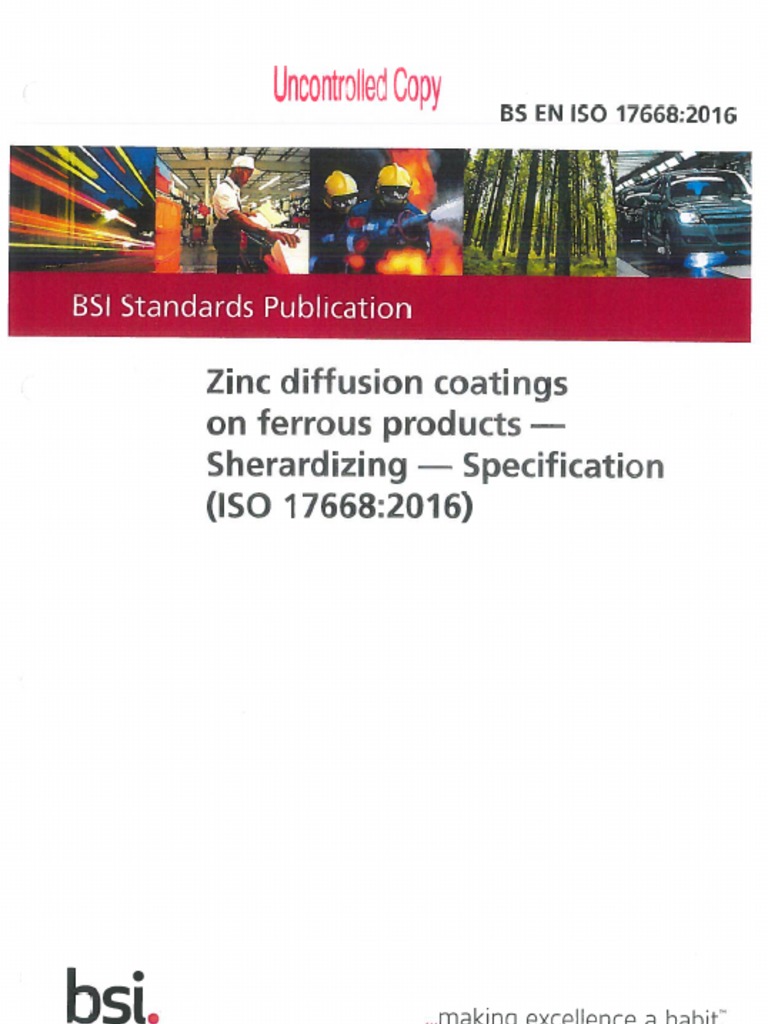 BS en ISO 17668 - 2016 Sherardizing | PDF