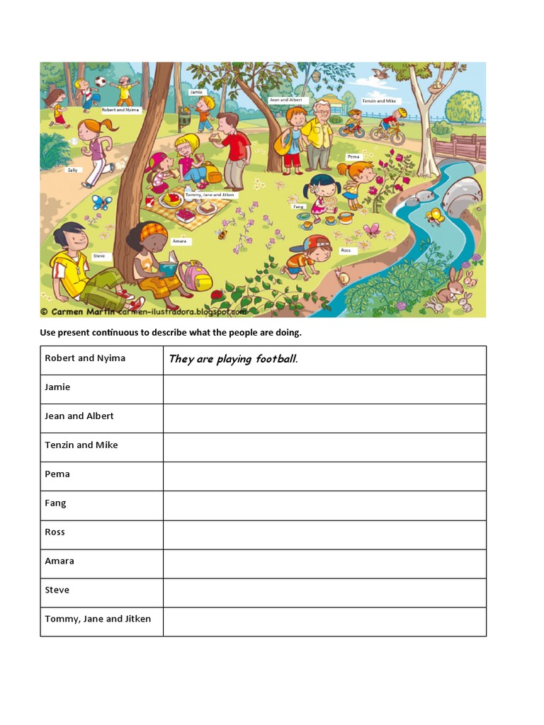 people-in-the-park-picture-description-exercises_144297 | PDF