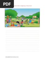 Present Continuous Picture Description | PDF