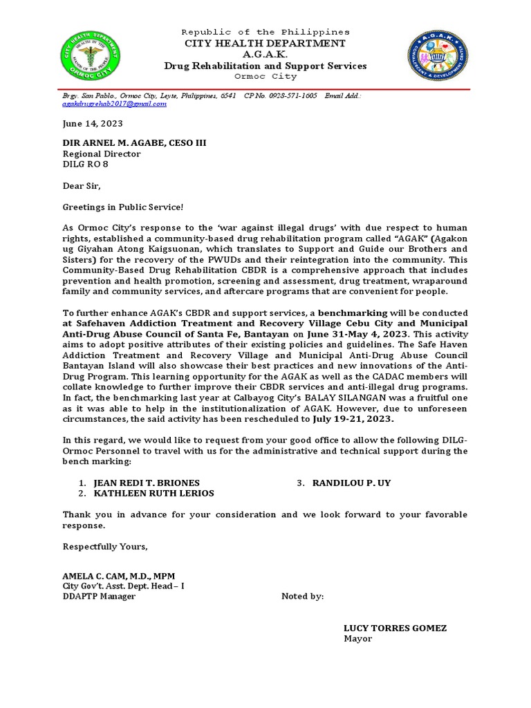 Request Letter (Bench Marking) | PDF