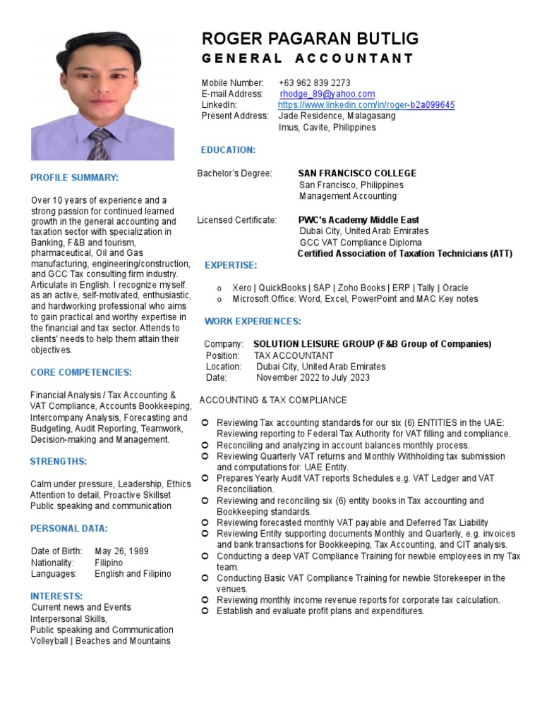 CV.Roger Butlig | PDF