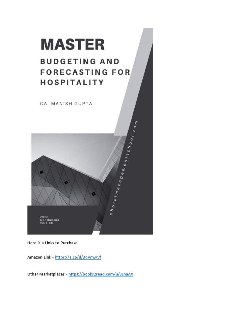 Master Budgeting and Forecasting in Hospitality | PDF