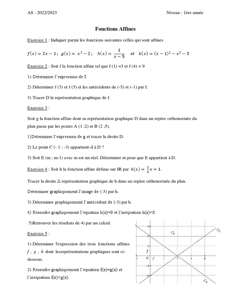 Fonctions Affines | PDF | Méthodes et références pédagogiques | Sciences et mathématiques