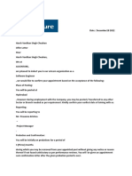 Accenture Offer Letter | PDF | Employment | Government Information