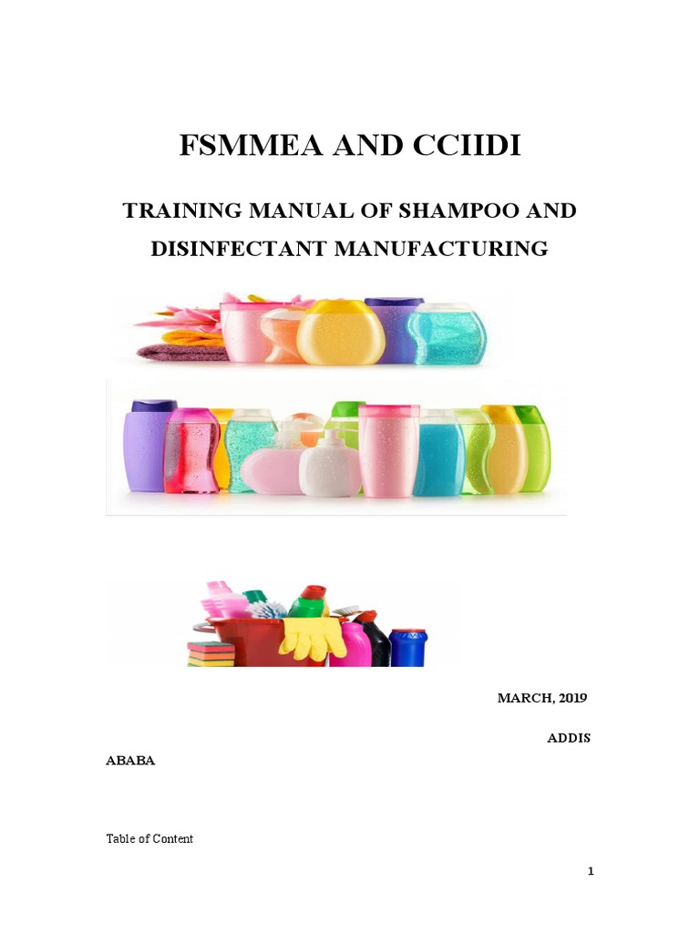Shampoo and Disinfectant Training Manual | PDF | Business | Technology ...