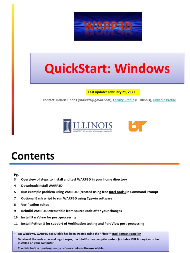 Warp3D Quickstart | PDF