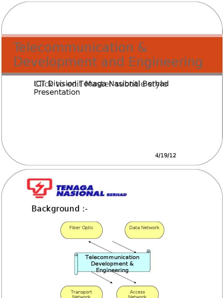 TNB Slide Presentation | PDF | Telecommunication | Data Transmission
